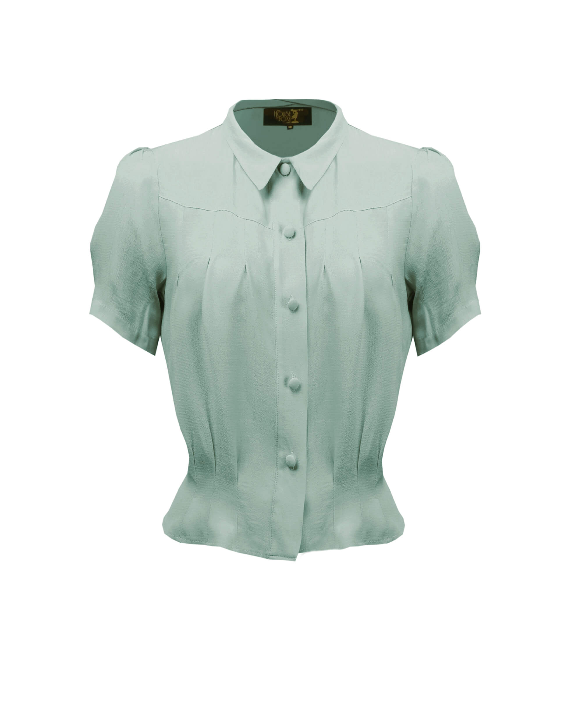 1930s Bonnie Blouse - Duck Egg – House of Foxy