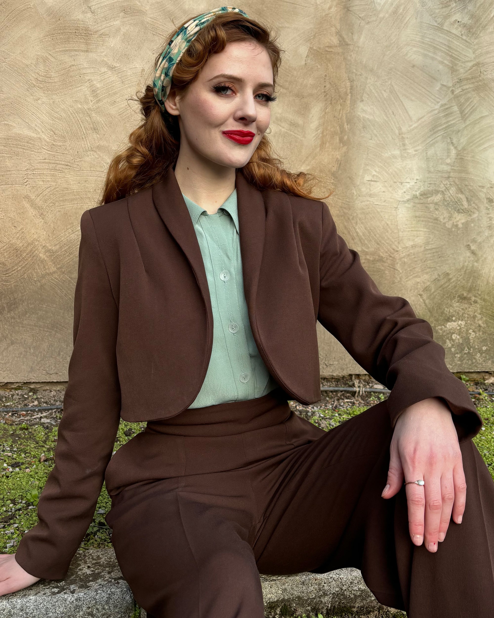 1940s Rosie Bolero - Brown – House of Foxy