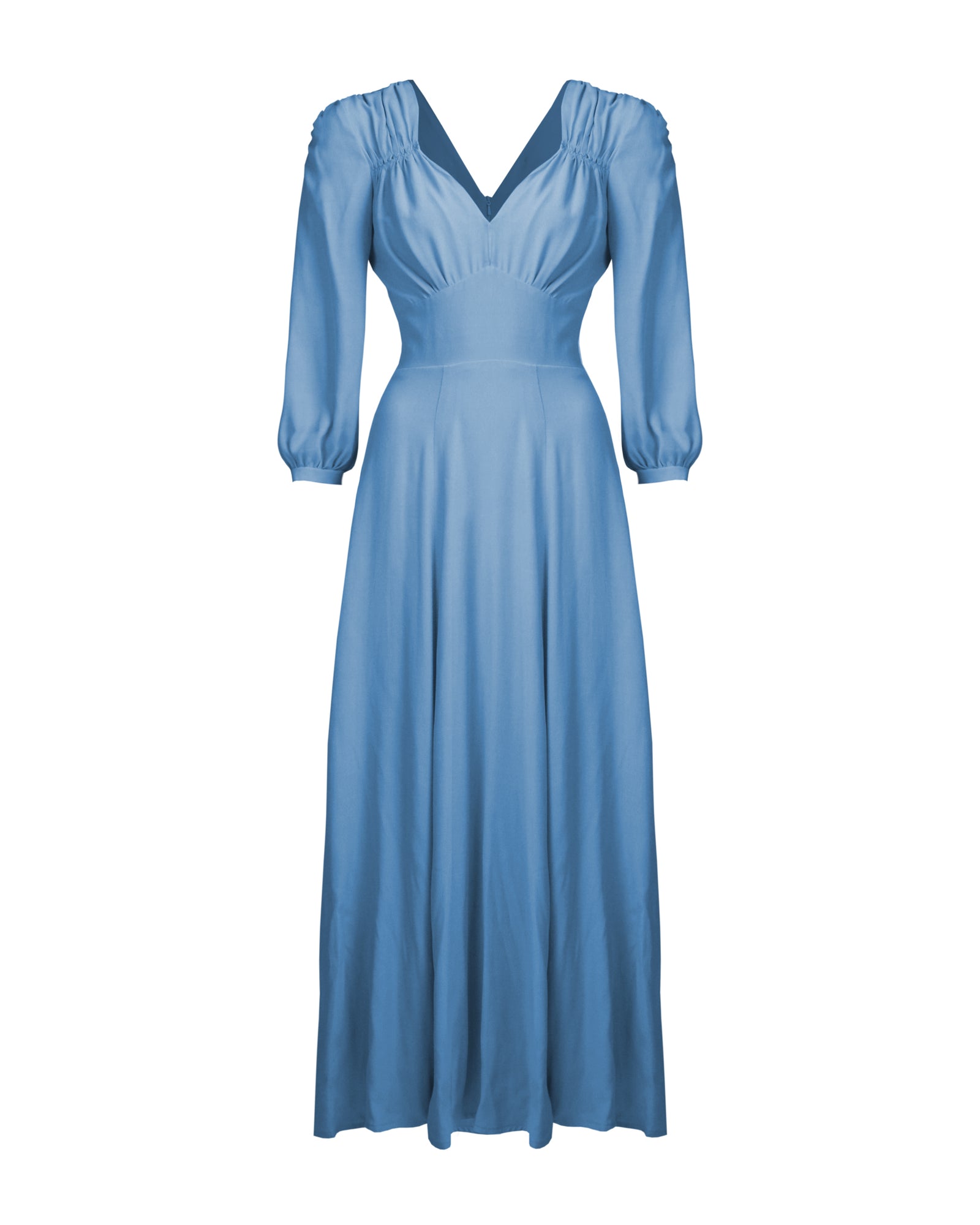 40s 'Marian' Midi Dress - Powder Blue – House of Foxy